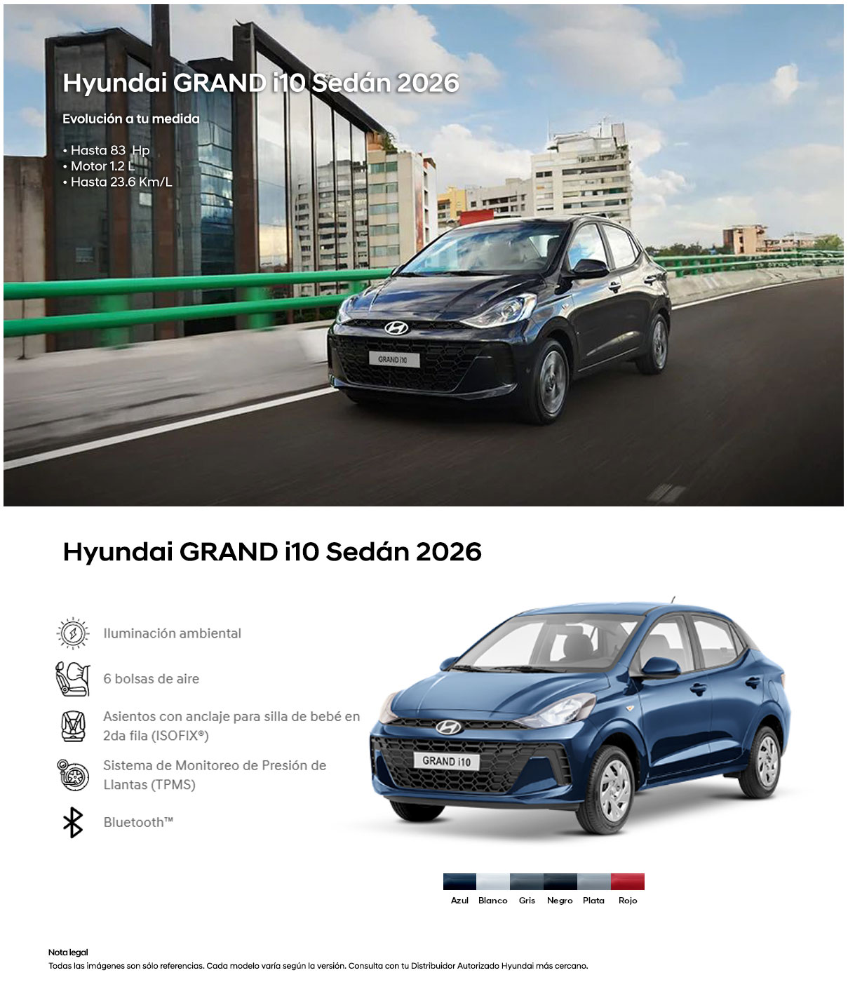 Hyundai Contigo - Precios GRAND i10 Sedán 2026